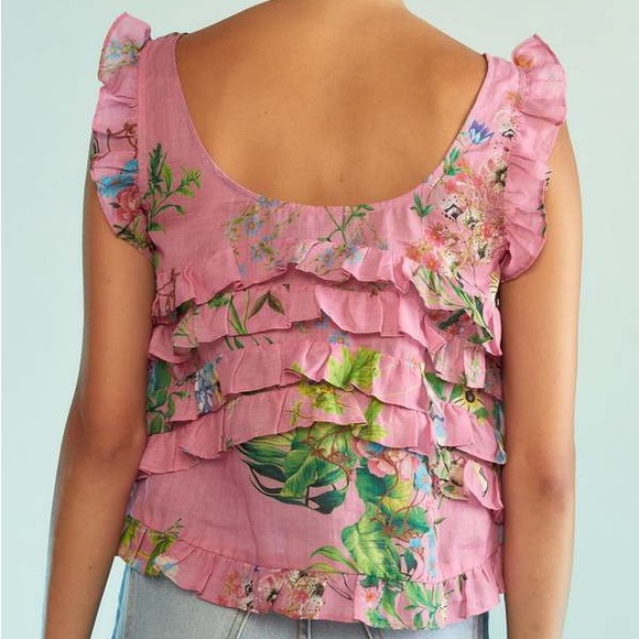 Cynthia Rowley | Tops | Nwt Cynthia Rowley Ruffle Floral Tank Blouse | Poshmark